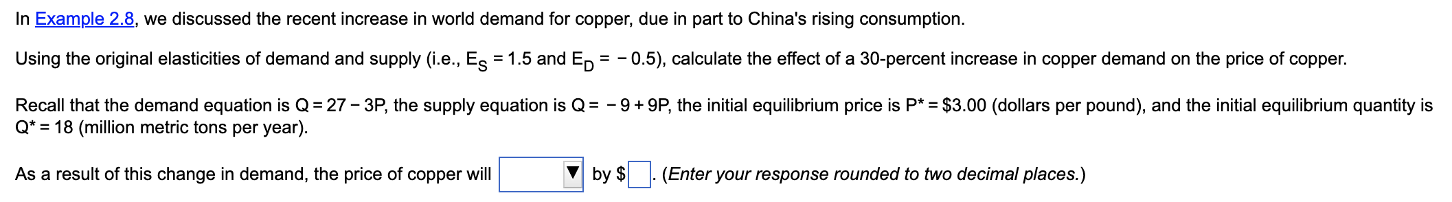 Solved In Example 2.8, we discussed the recent increase in | Chegg.com