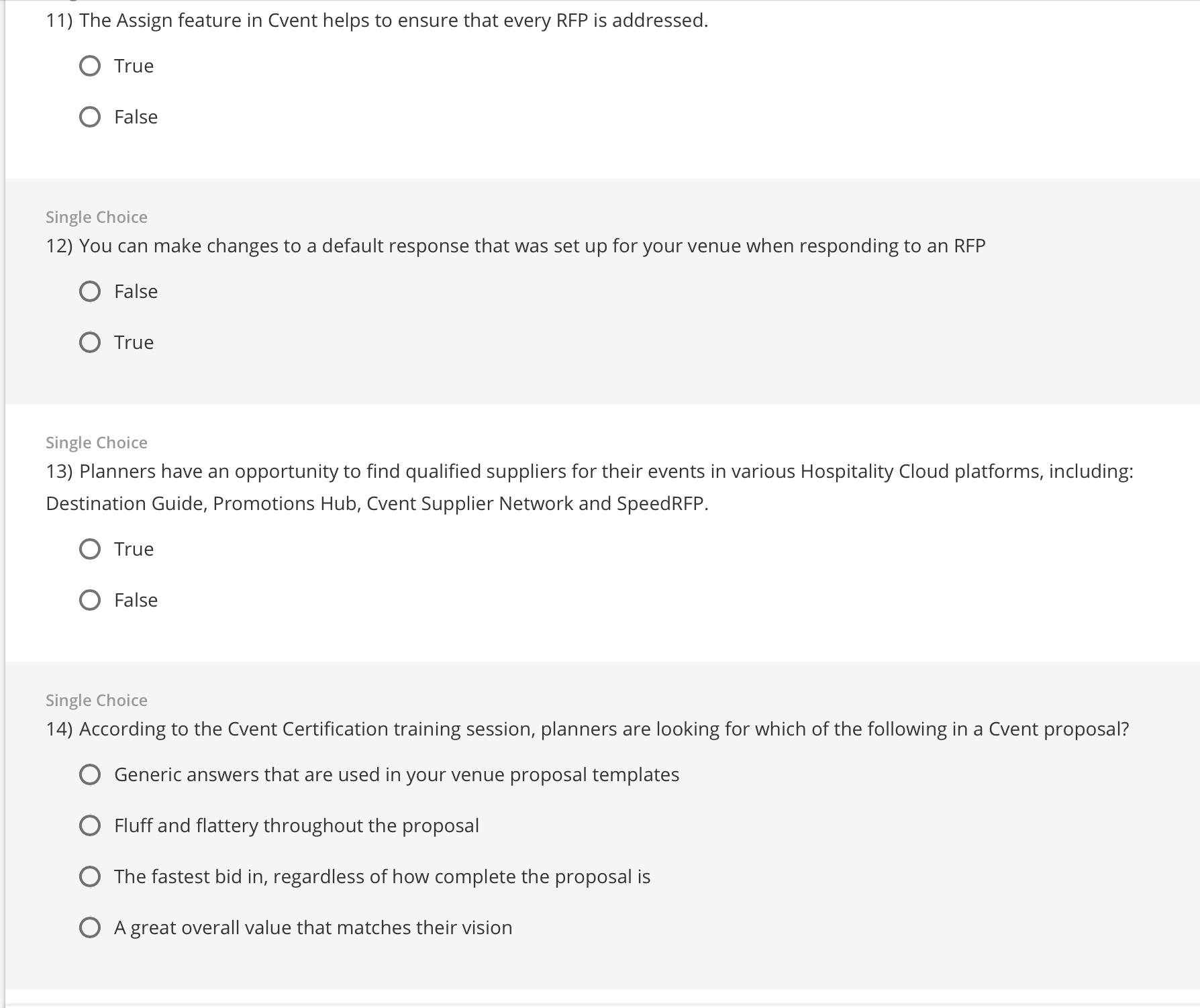 Solved 11) The Assign feature in Cvent helps to ensure that | Chegg.com