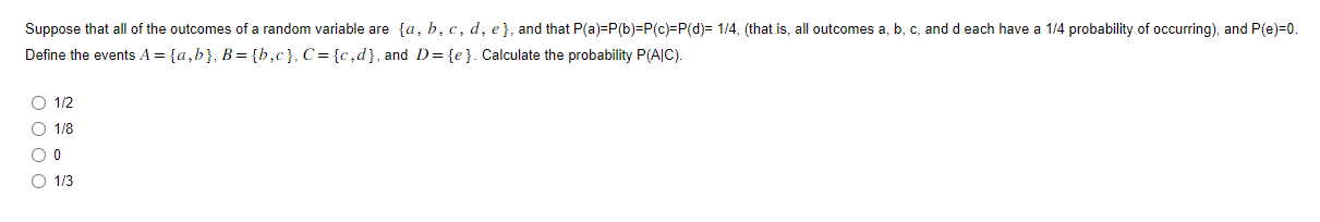 Solved Suppose that all of the outcomes of a random variable | Chegg.com
