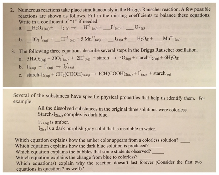 Solved 2. Numerous reactions take place simultaneously in | Chegg.com