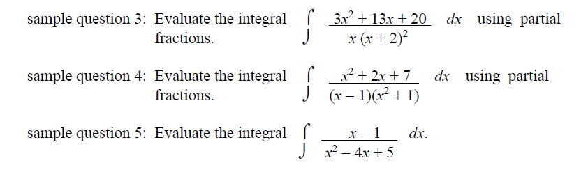 Solved sample question 3: Evaluate the integral fractions. | Chegg.com