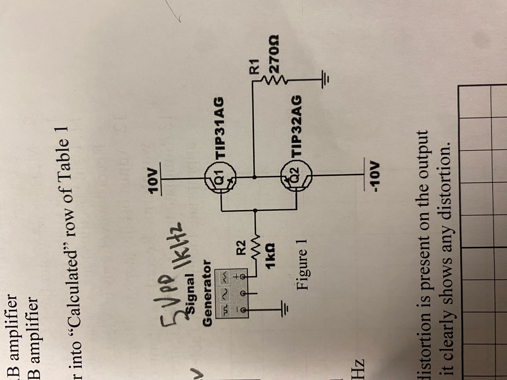 Calculate VB VE VC(1) and VC(2) ssignal generator is | Chegg.com Calculate VB VE VC(1) and VC(2) ssignal generator is | Chegg.com