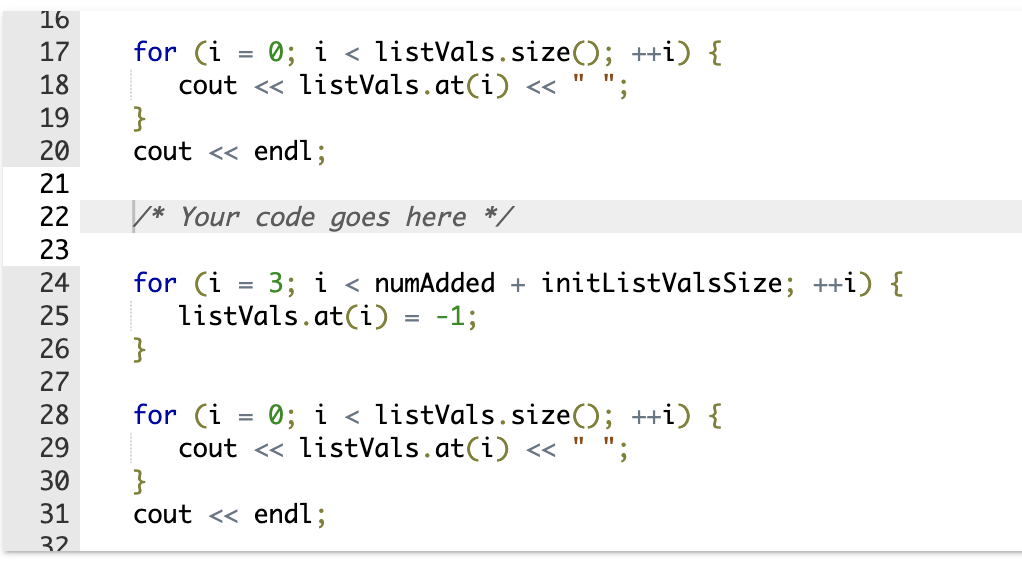 Solved Given An Integer Vector Listvals With Three Elements 