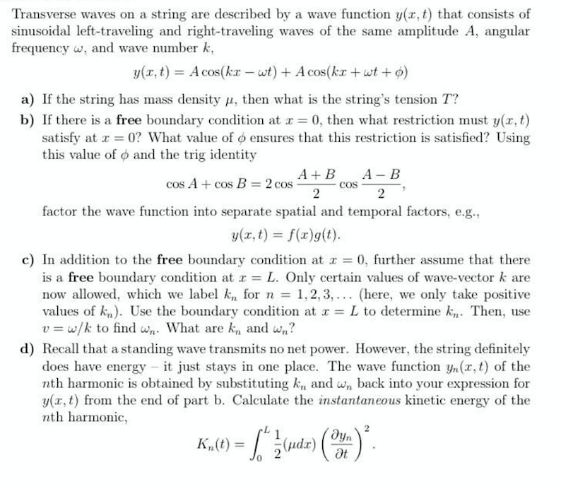 Solved Transverse waves on a string are described by a wave | Chegg.com