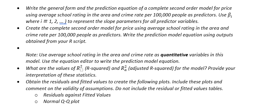 Solved - Write the general form and the prediction equation | Chegg.com