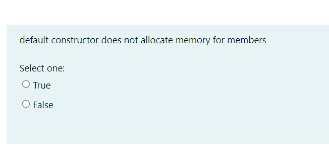 Solved Default Constructor Does Not Allocate Memory For 