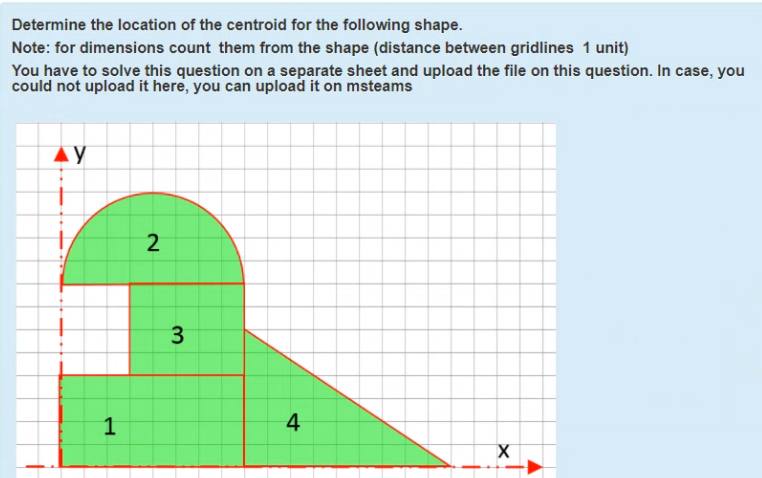 Solved Determine the location of the centroid for the | Chegg.com