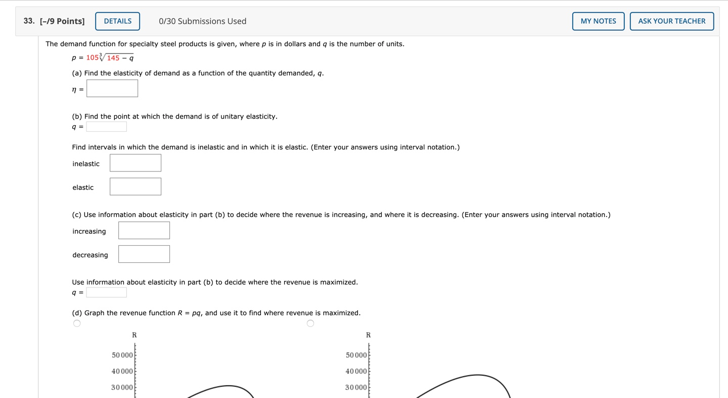 Solved 33. [-19 Points] DETAILS 0/30 Submissions Used MY | Chegg.com