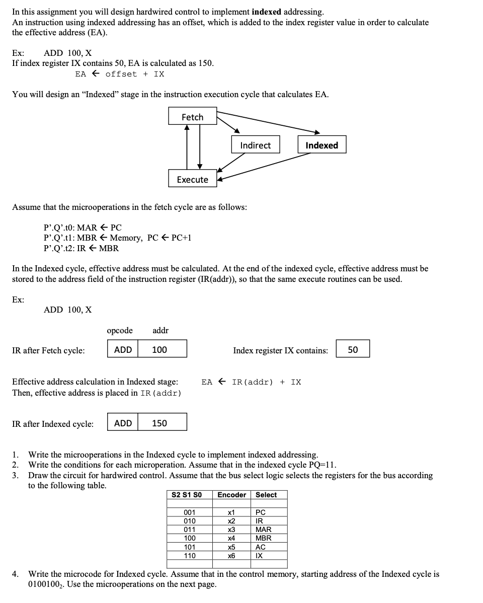 Solved In this assignment you will design hardwired control | Chegg.com