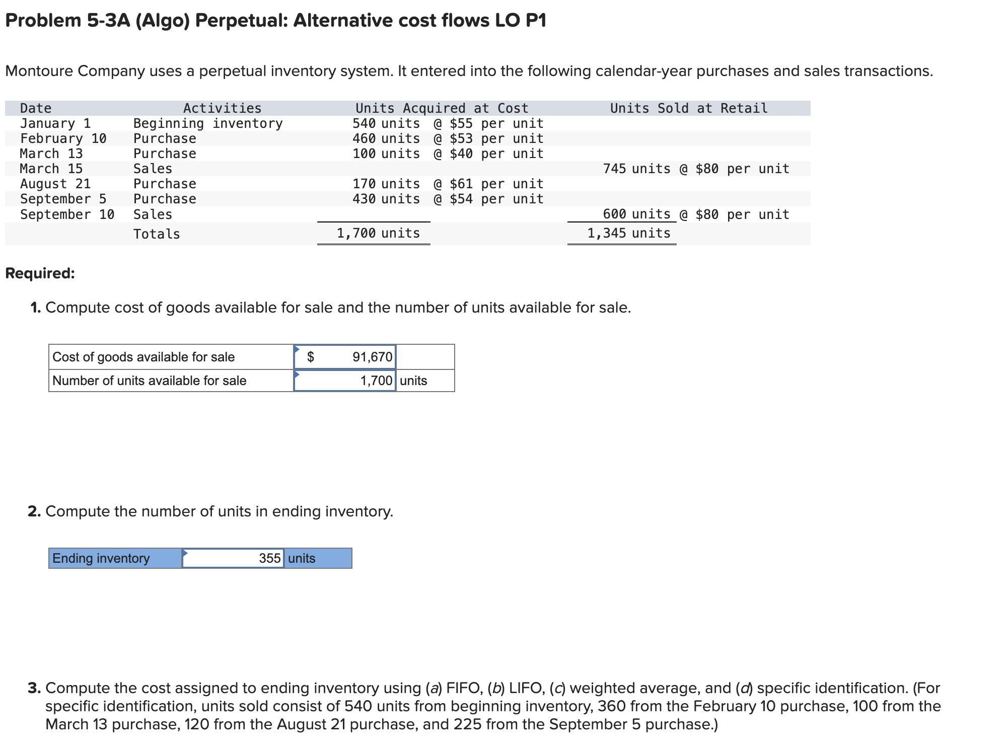 Solved Problem 5-3A (Algo) Perpetual: Alternative cost flows | Chegg.com