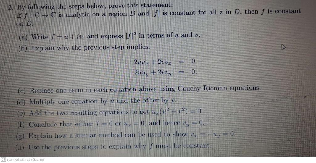 Solved 2. By following the steps below, prove this | Chegg.com