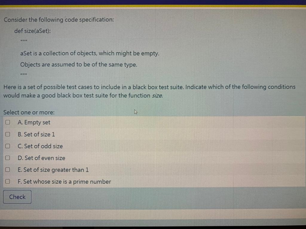 Solved Consider the following code specification: def | Chegg.com