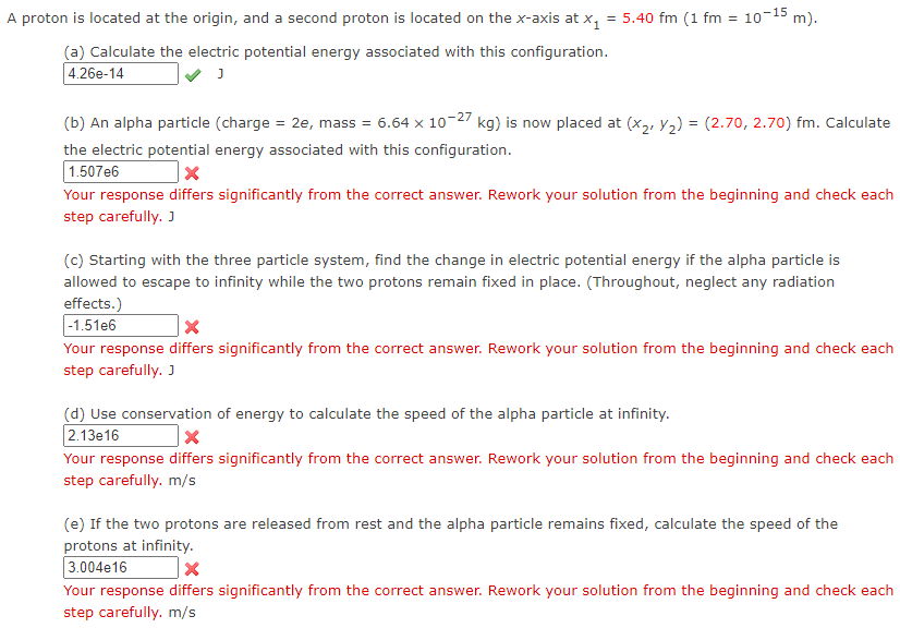 Solved ton is located at the origin, and a second proton is | Chegg.com
