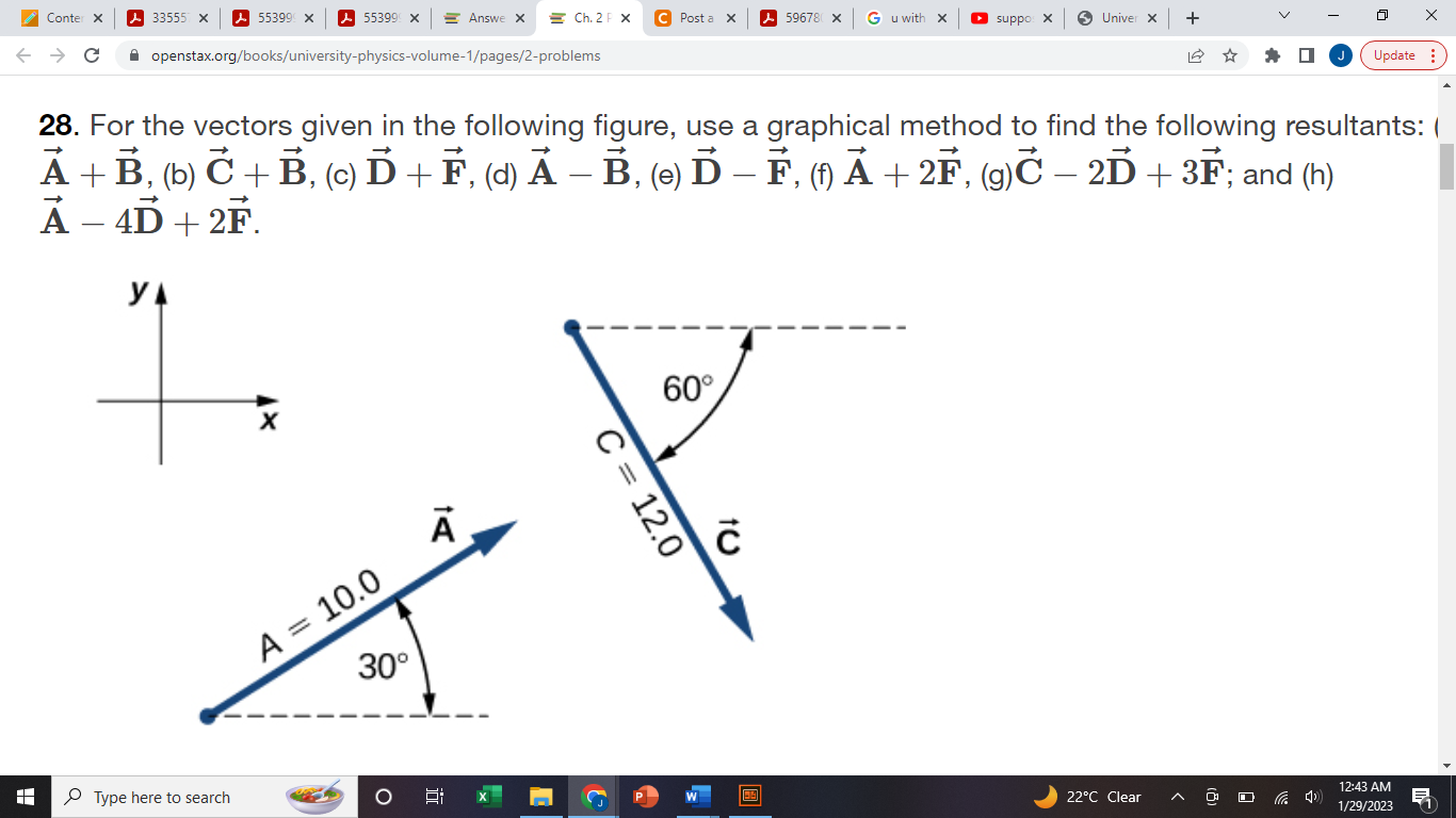 Solved For the vectors given in the following figure, use a | Chegg.com
