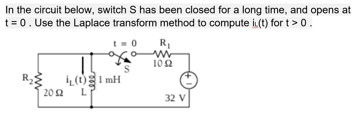 Solved In the circuit below, switch S has been closed for a | Chegg.com