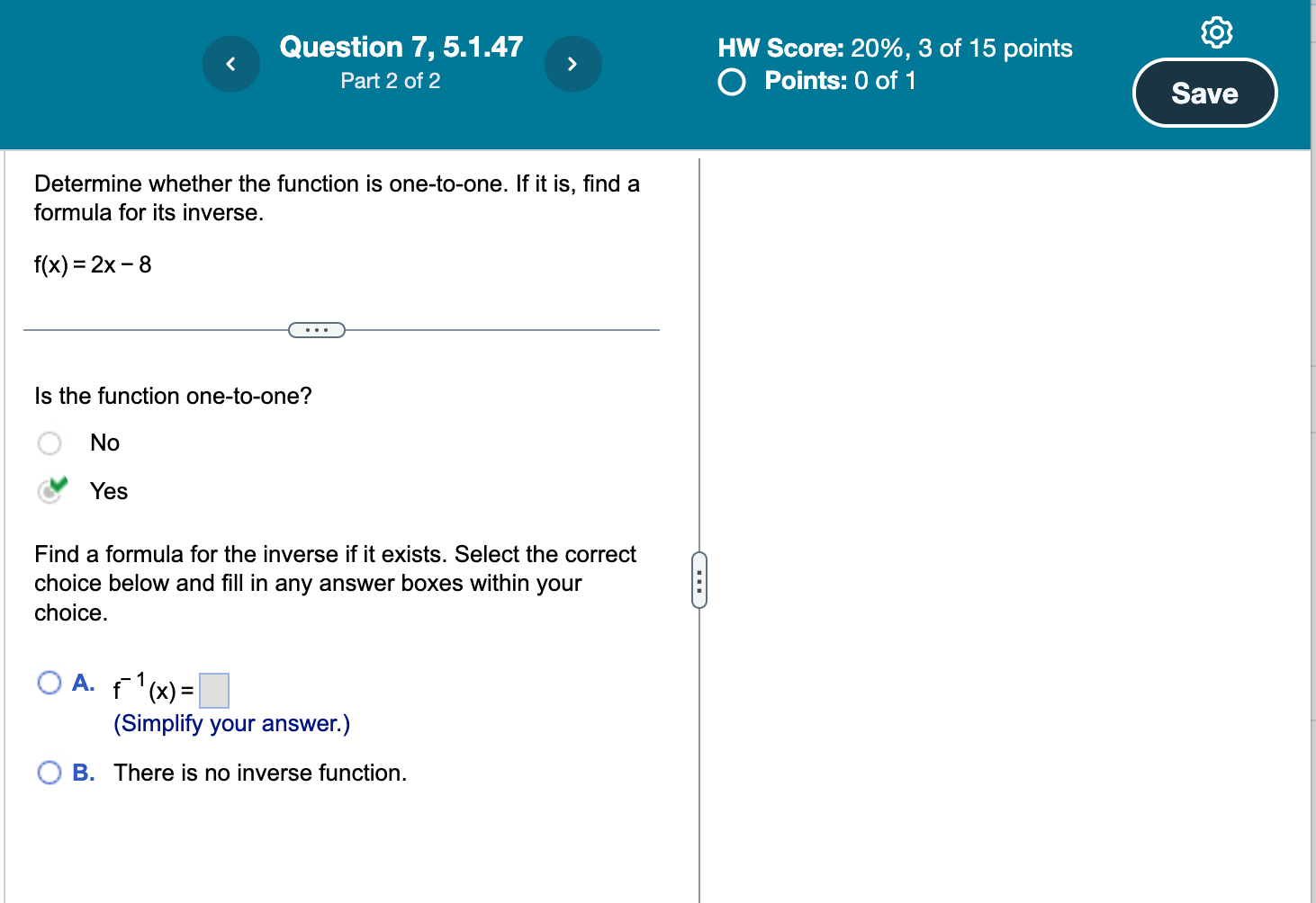 Solved Determine whether the function is one-to-one. If it | Chegg.com