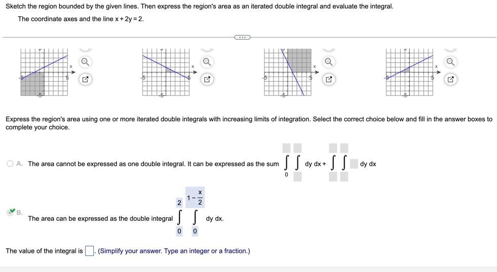 Solved Sketch the region bounded by the given lines. Then | Chegg.com