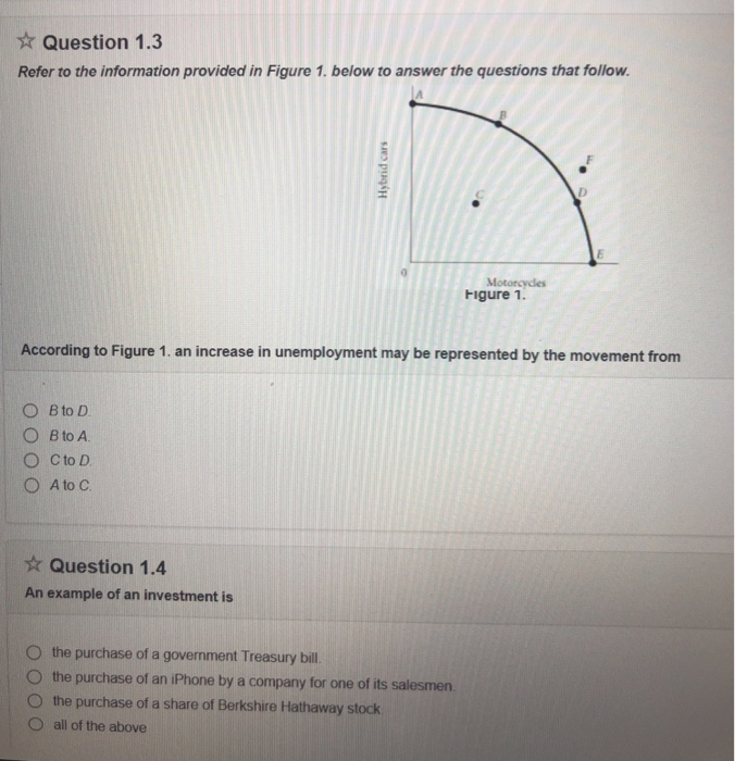 Solved * Question 1.3 Refer to the information provided in | Chegg.com