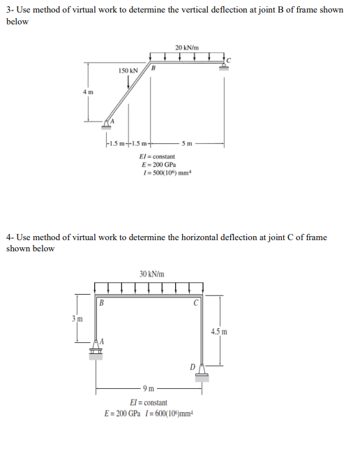 Solved 3- Use method of virtual work to determine the | Chegg.com Solved 3- Use method of virtual work to determine the | Chegg.com