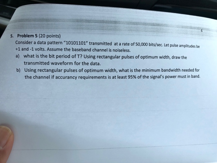 Solved 5. Problem 5 (20 points) Consider a data pattern | Chegg.com Solved 5. Problem 5 (20 points) Consider a data pattern | Chegg.com