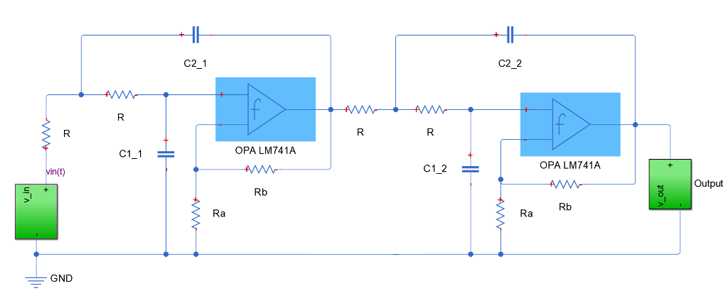 Solved C2_1 C2 2 OPA LM741A C1_1 OPA LM741A C12 Output Rb Rb | Chegg.com