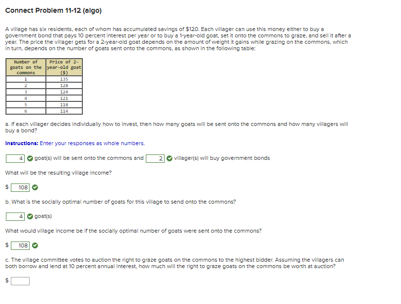 Solved Connect Problem 11-12 (algo) A village has six | Chegg.com