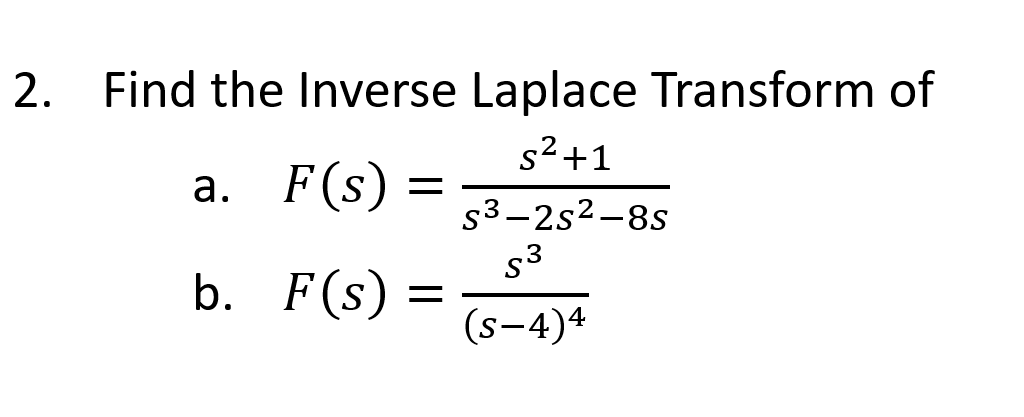 Solved Find the Inverse Laplace Transform | Chegg.com