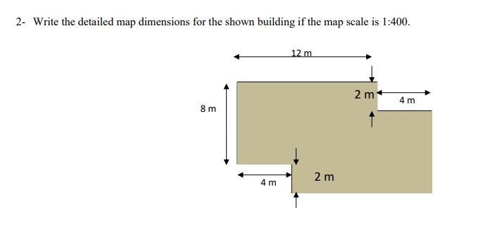 Solved Write the detailed map dimensions for the shown | Chegg.com