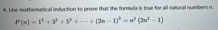Solved Use mathematical induction to prove that the formula | Chegg.com