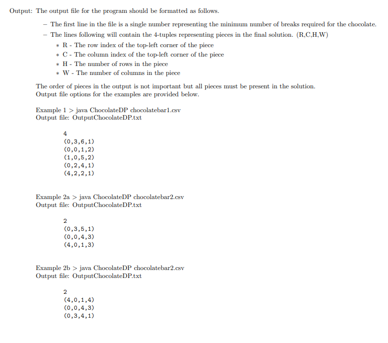 Chocolate Bar Problem There is a chocolate bar | Chegg.com