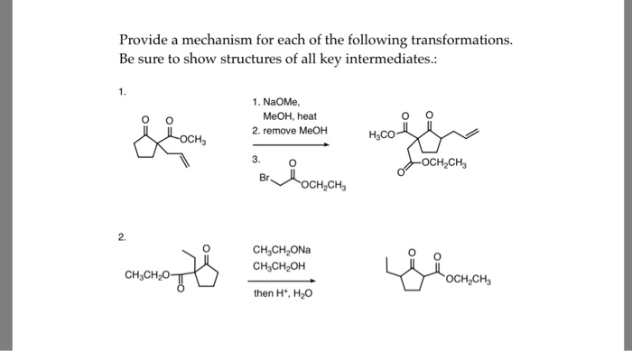 Solved Provide a mechanism for each of the following | Chegg.com