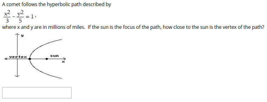 Solved A comet follows the hyperbolic path described by | Chegg.com