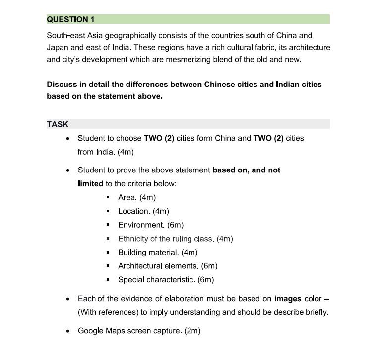 Solved QUESTION 1 South-east Asia geographically consists of | Chegg.com