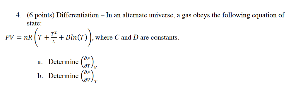 Solved 4. (6 points) Differentiation - In an alternate | Chegg.com