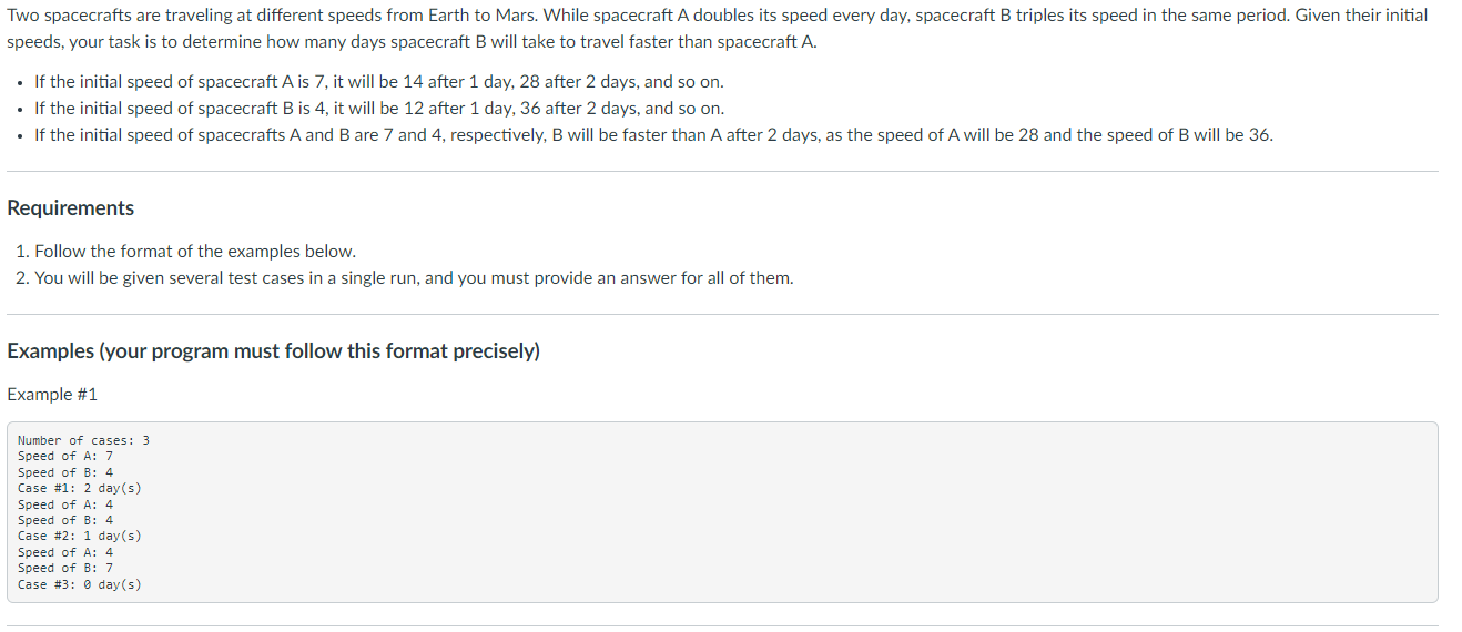 Solved Two spacecrafts are traveling at different speeds | Chegg.com