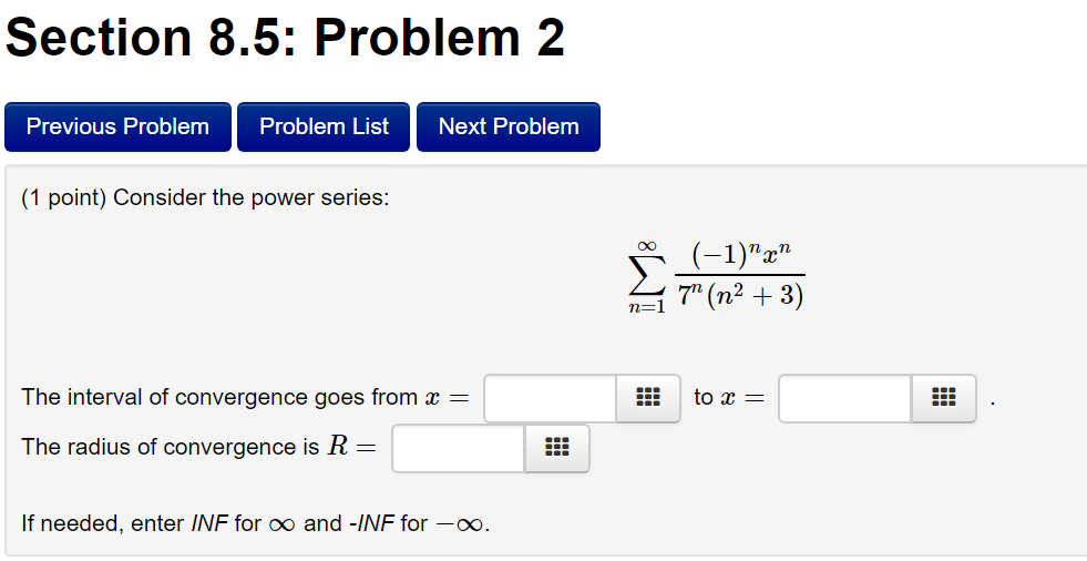 Solved Section 8.5: Problem 2 Previous Problem Problem List | Chegg.com