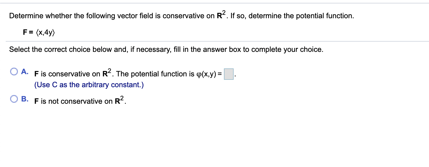 Solved Determine whether the following vector field is | Chegg.com