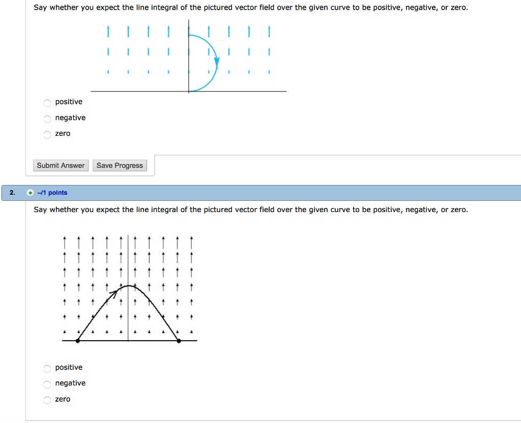 Solved Say whether you expect the line integral of the | Chegg.com