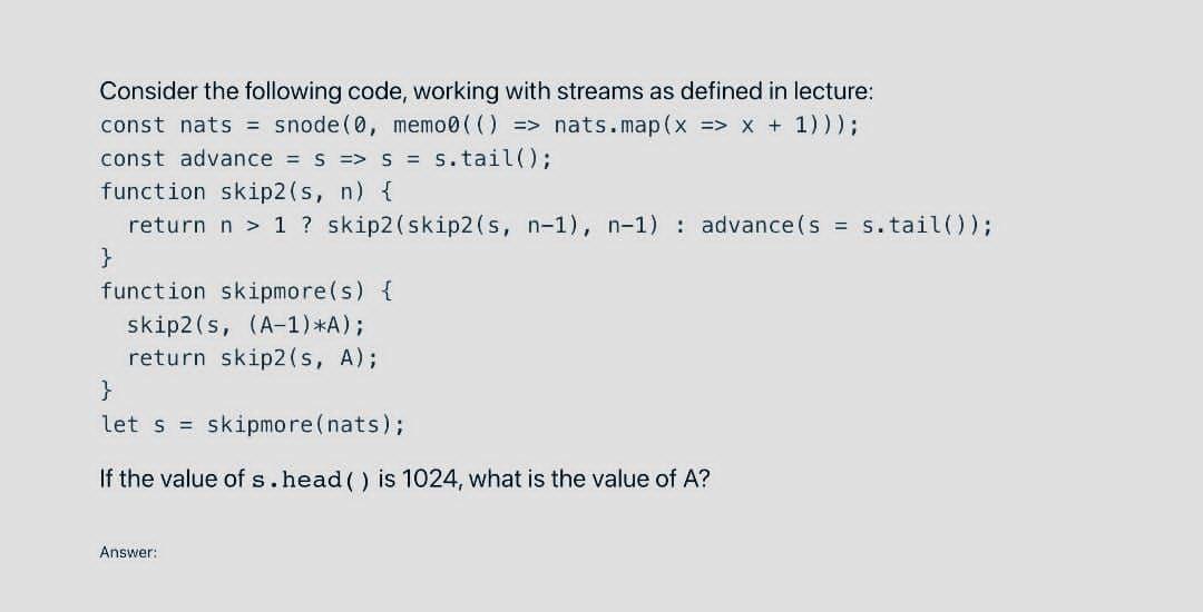 Solved Consider the following code, working with streams as | Chegg.com
