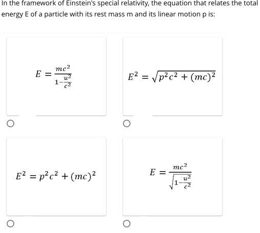 Solved In the framework of Einstein's special relativity, | Chegg.com