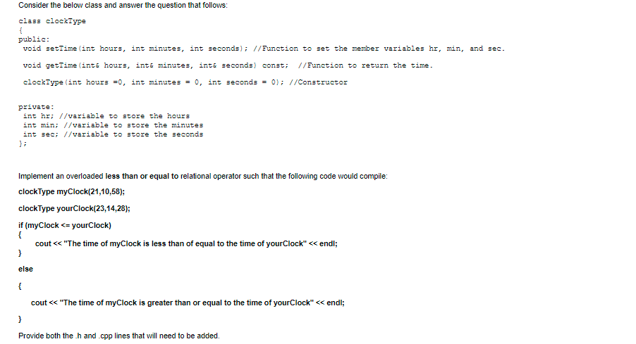 Solved Consider the below class and answer the question that | Chegg.com