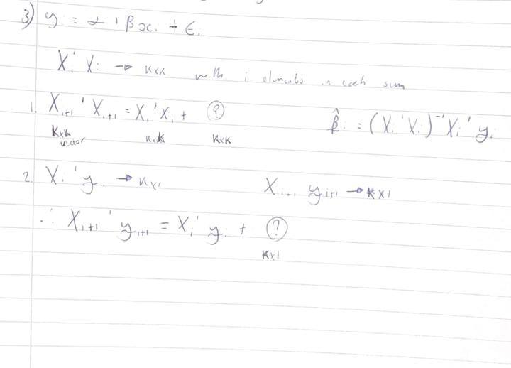 Solved 3. Let an i x 1 column vector y; and a 1 x k row | Chegg.com