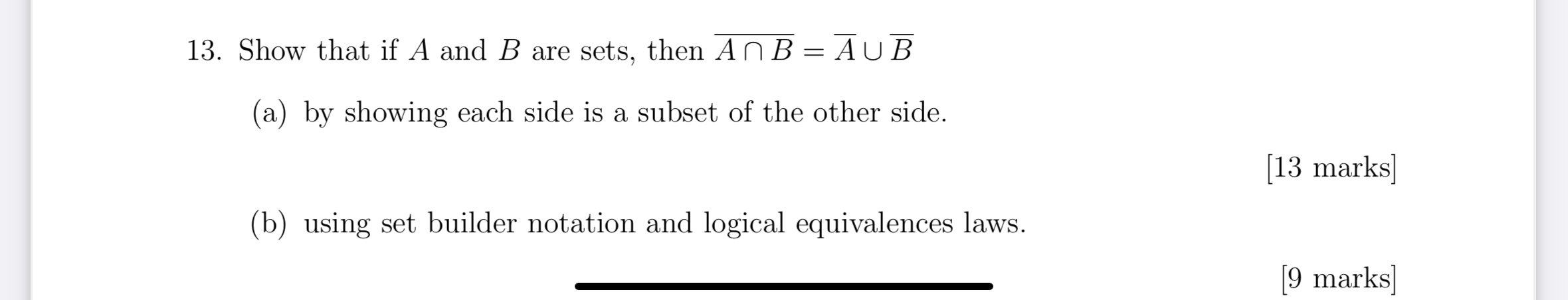 Solved Show that if A and B ﻿are sets, then | Chegg.com