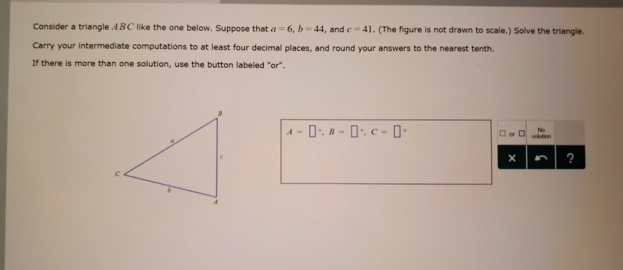 Solved Consider a triangle ABC like the one below. Suppose | Chegg.com