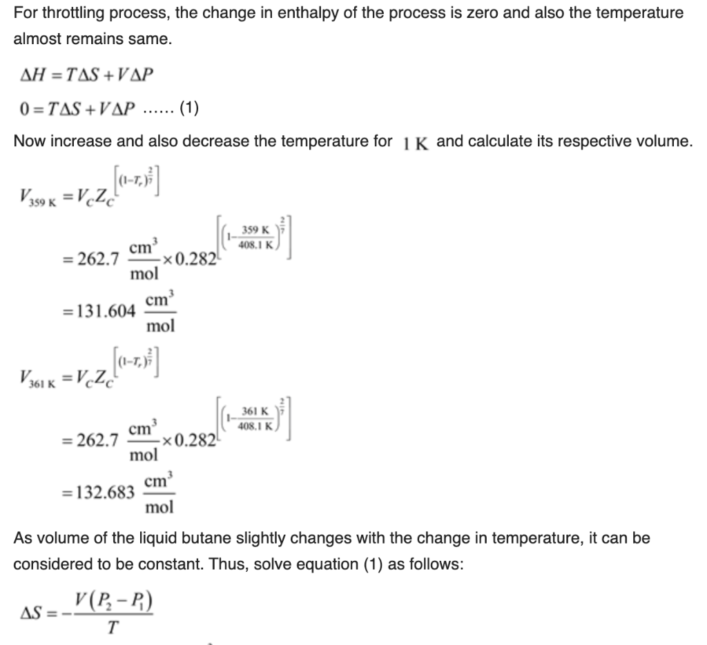 Solved 6.8. Liquid isobutane is throttled through a valve | Chegg.com