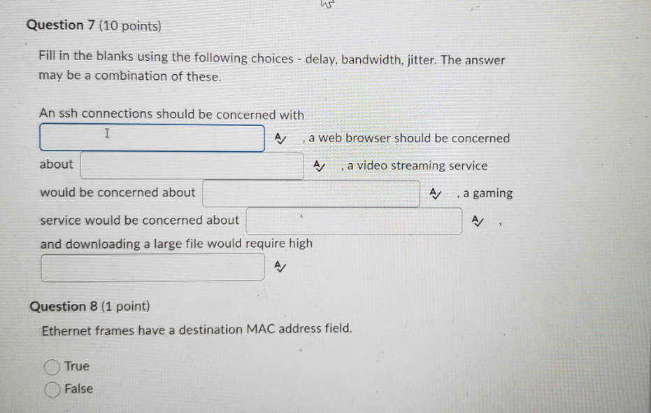 Solved Error Detection 1. Statistical multiplexing spanning | Chegg.com