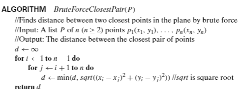 Solved A. Rewrite the brute-force closest pair algorithm by | Chegg.com