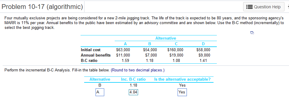 Solved Problem 10-17 (algorithmic) Question Help Four | Chegg.com