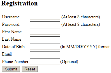 Solved In this assignment, you will develop a registration | Chegg.com