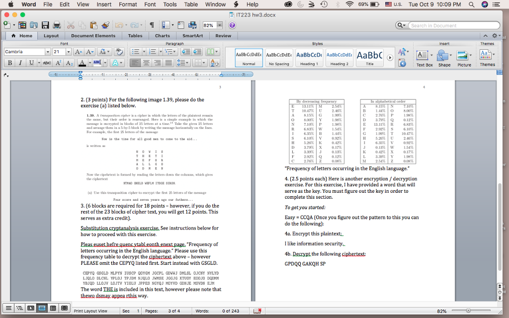 Word File Edit View Insert Format Font Tools Table | Chegg.com